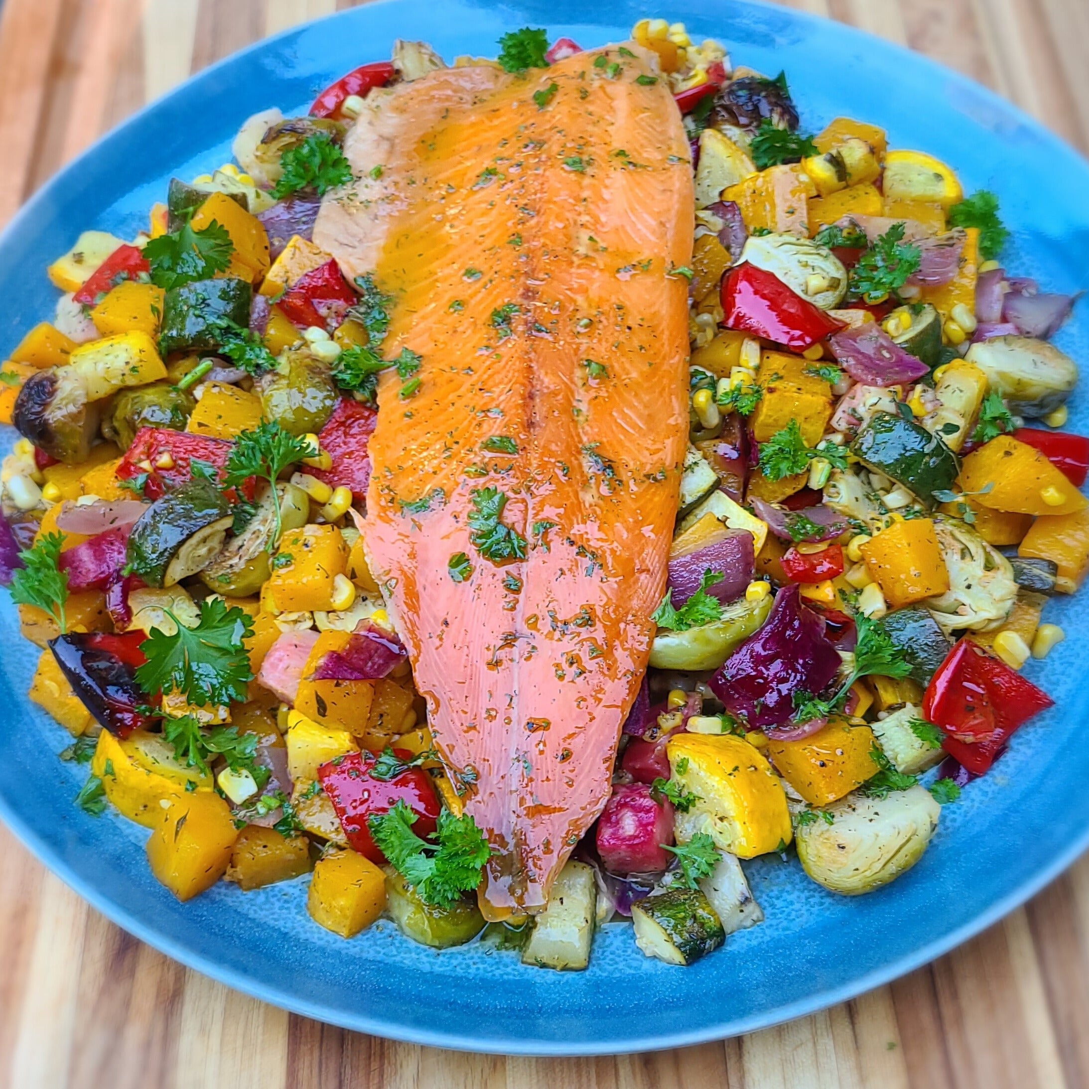 Smoked Trout with Autumn Vegetables – Jackson Hole Buffalo Meat